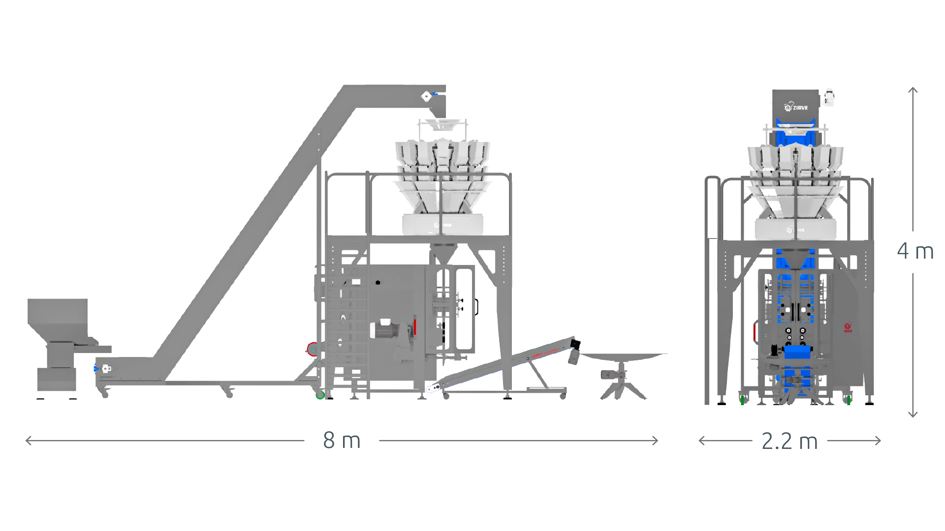 QUADRO 14-SERVO | Multihead Snack Packaging Machine | Zirve Intl